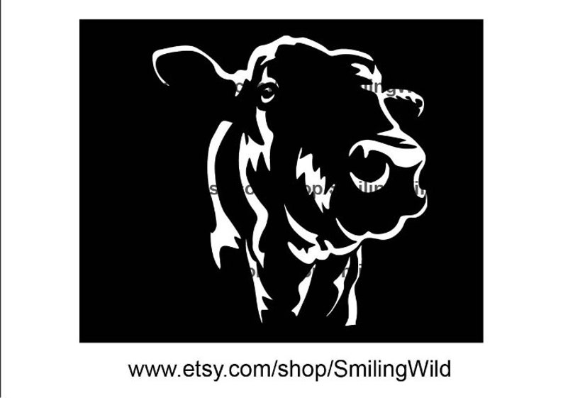 Black Angus Bull Svg Face Clip Art Vector Graphic Black - Etsy