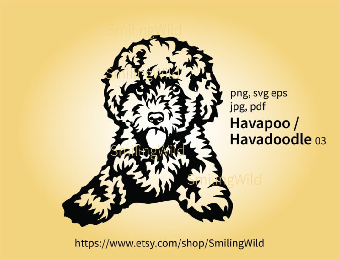 Havapoo Svg Vector Graphic Design, Havadoodle Cuttable Digital Clip Art ...
