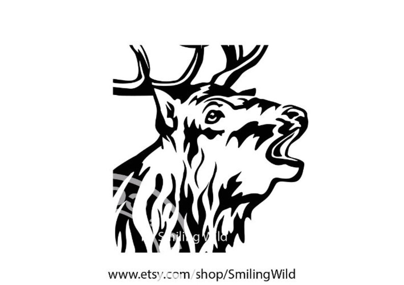 Red Deer Svg Stag Portrait Vector Graphic Art Artwork Elk Logo - Etsy