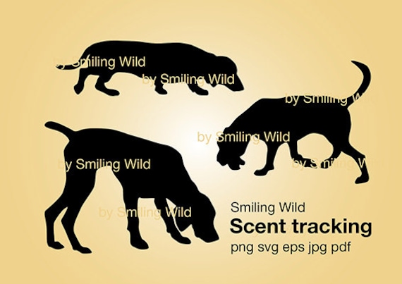 Dog Scent Tracking Svg Clipart Gsp Bloodhound Vector Graphic | Etsy
