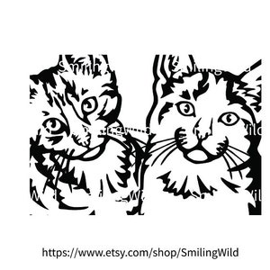 Tabby Cat Svg Vector Graphic Design, Kitten Cuttable Clip Art Png File ...