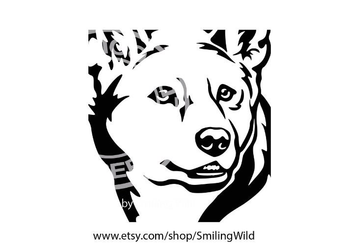 Dingo Face Svg Clip Art Australian Animal Cuttable Digital - Etsy Australia