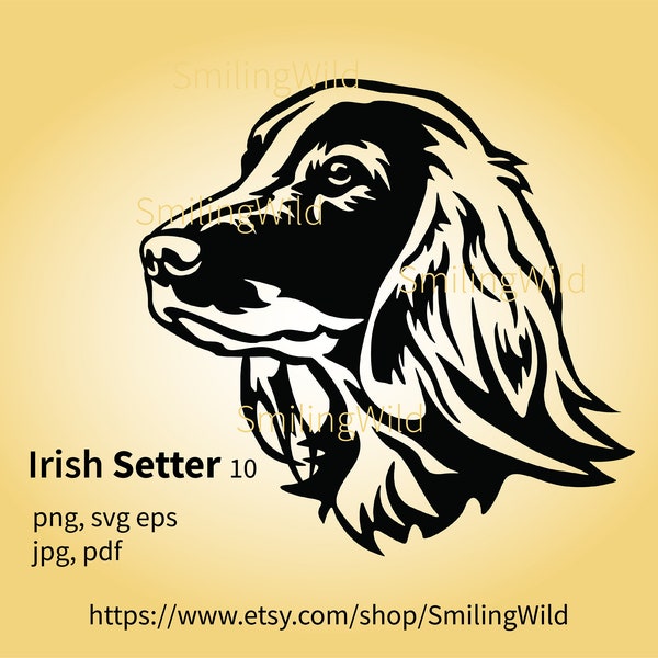 Irish Setter Vector - Etsy