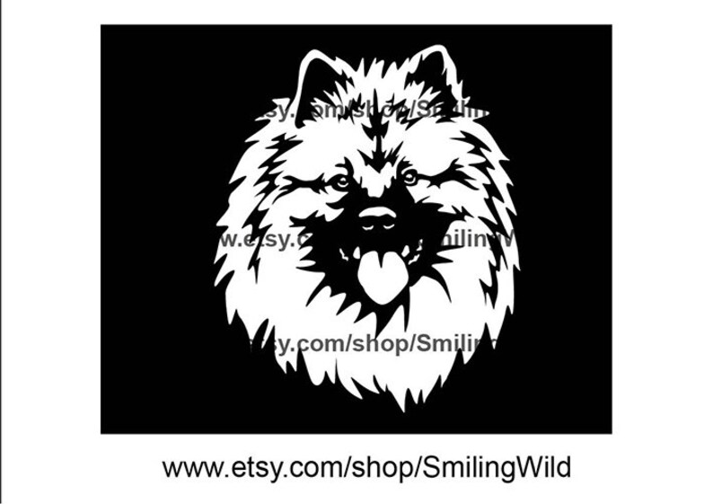Keeshond Svg White Vector Portrait Dog Cuttable Art Wolfspitz - Etsy