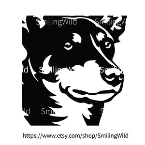 Australian Kelpie Dog Svg Vector Graphic Icon Illustration, Kelpie ...