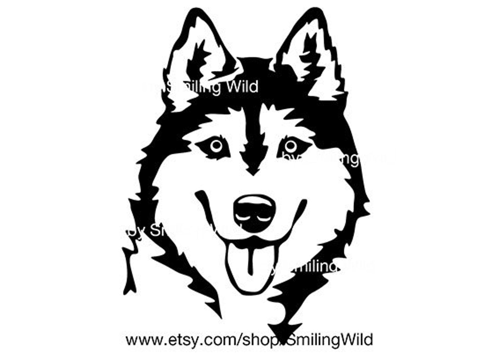 Husky 02 svg chien clipart coupé fichier cuttable husky - Etsy France