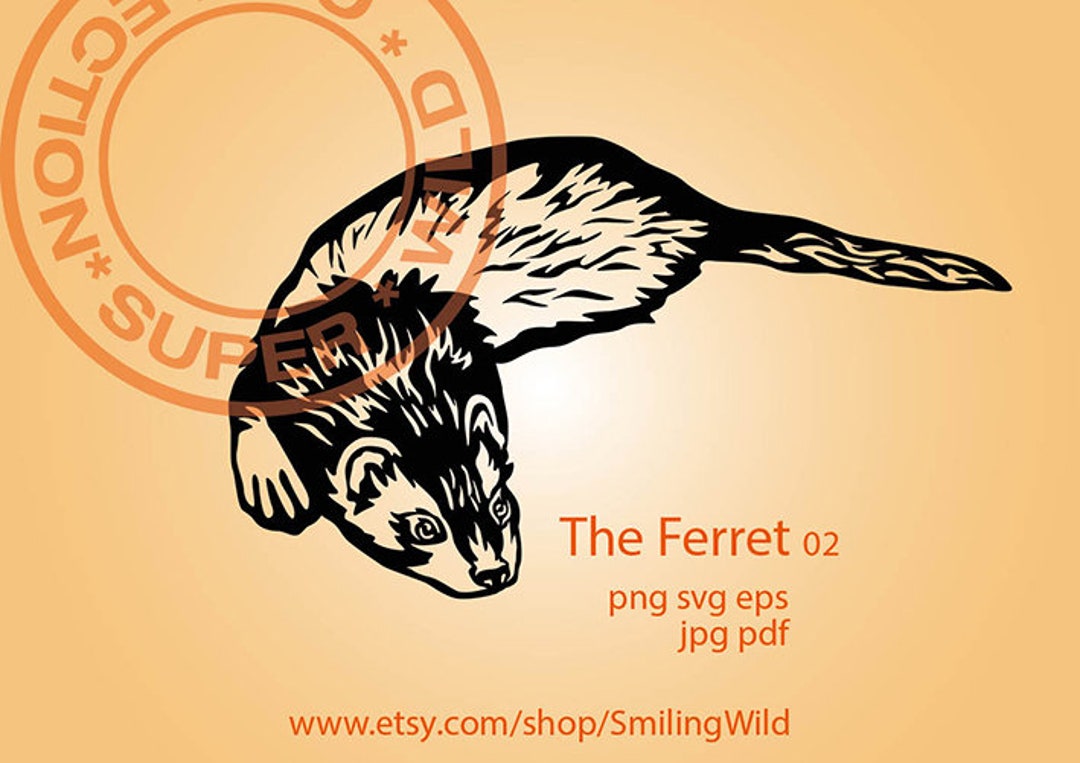 Ferret Svg Vector Grpahic Cuttable Clip Art Pet Cricut File - Etsy