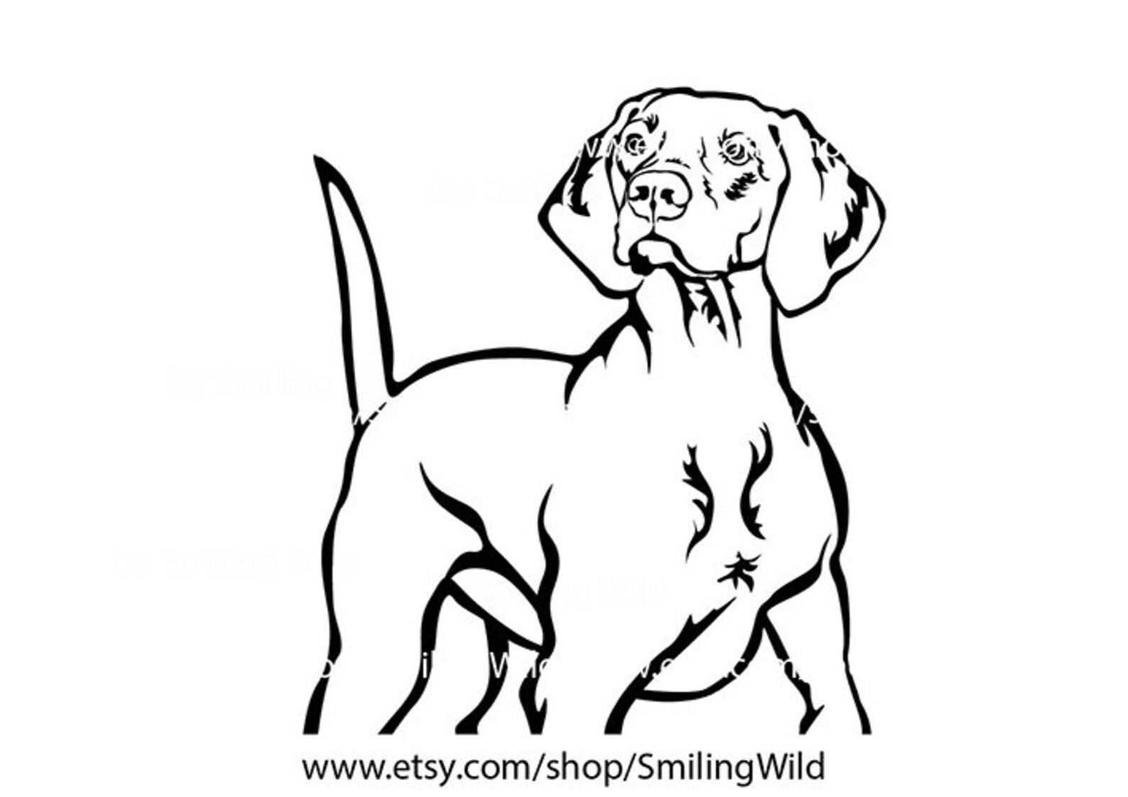 Vizsla Dog Svg Vector Graphic Art Portrait Vizsla Clipart Cut - Etsy
