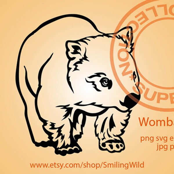Wombat Svg - Etsy Australia