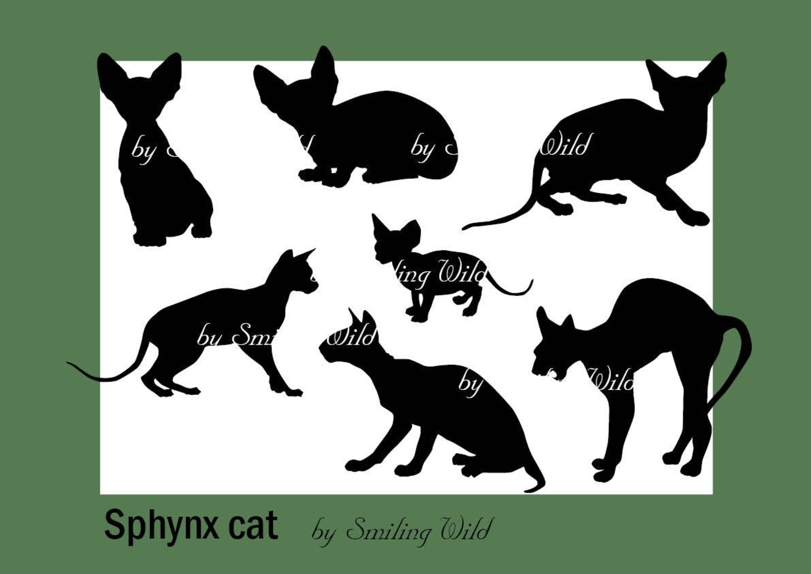 Sphynx Cat Svg Silhouette Cut File Cuttable Clipart Vector - Etsy
