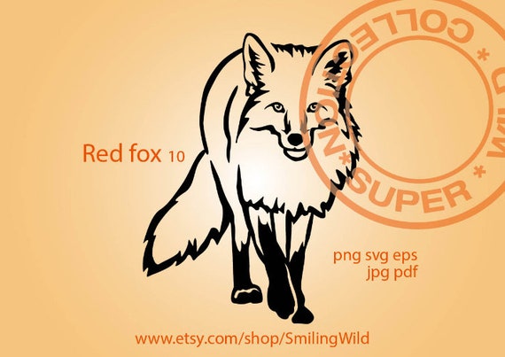 Red Fox Svg Vector Graphic Wild Animal Cuttable Digital | Etsy