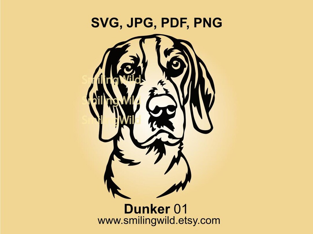 Dunker SVG PNG Norwegian Hound Laser Cut File for DIY Projects Vector ...