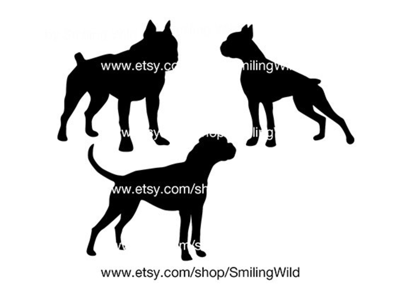 Boxer Dog Svg Cut File Clipart Vector Graphic Art Boxer Dog - Etsy