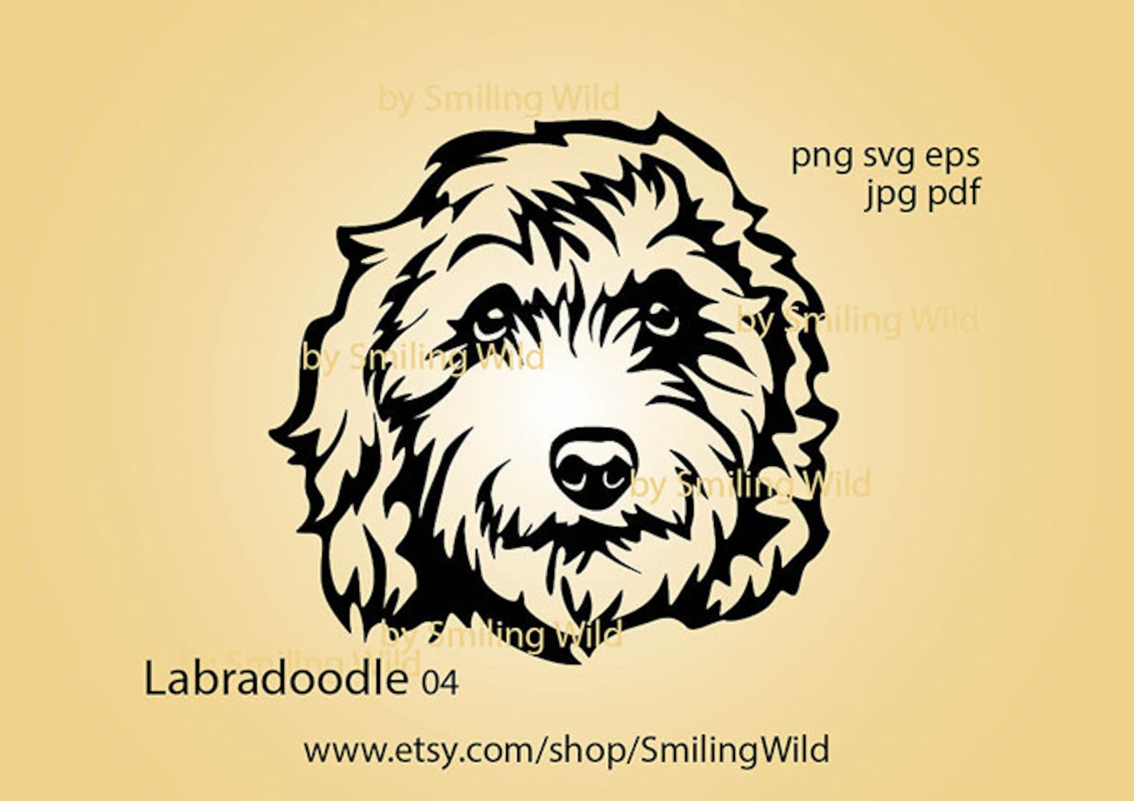 Labradoodle Face Svg Vector Graphic Art Labradoodle Cut File - Etsy
