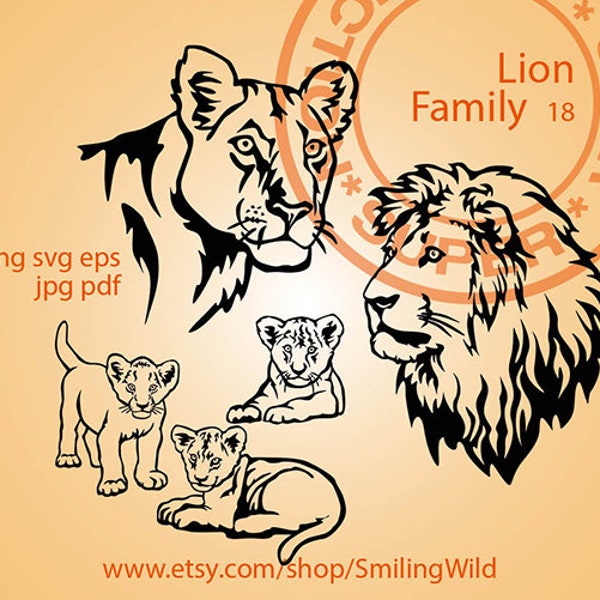 Lion Family - Etsy