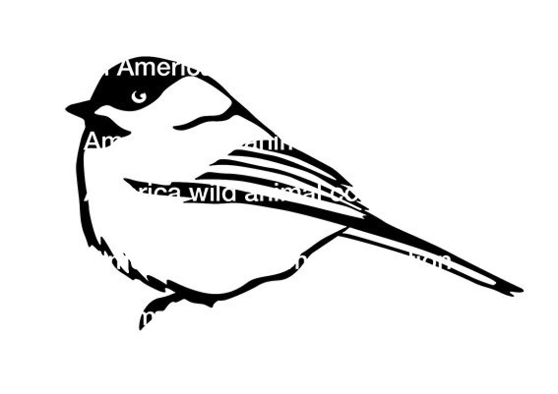 Chickadee Svg Bird Clipart Cut File Chickadee Flying Digital | Etsy