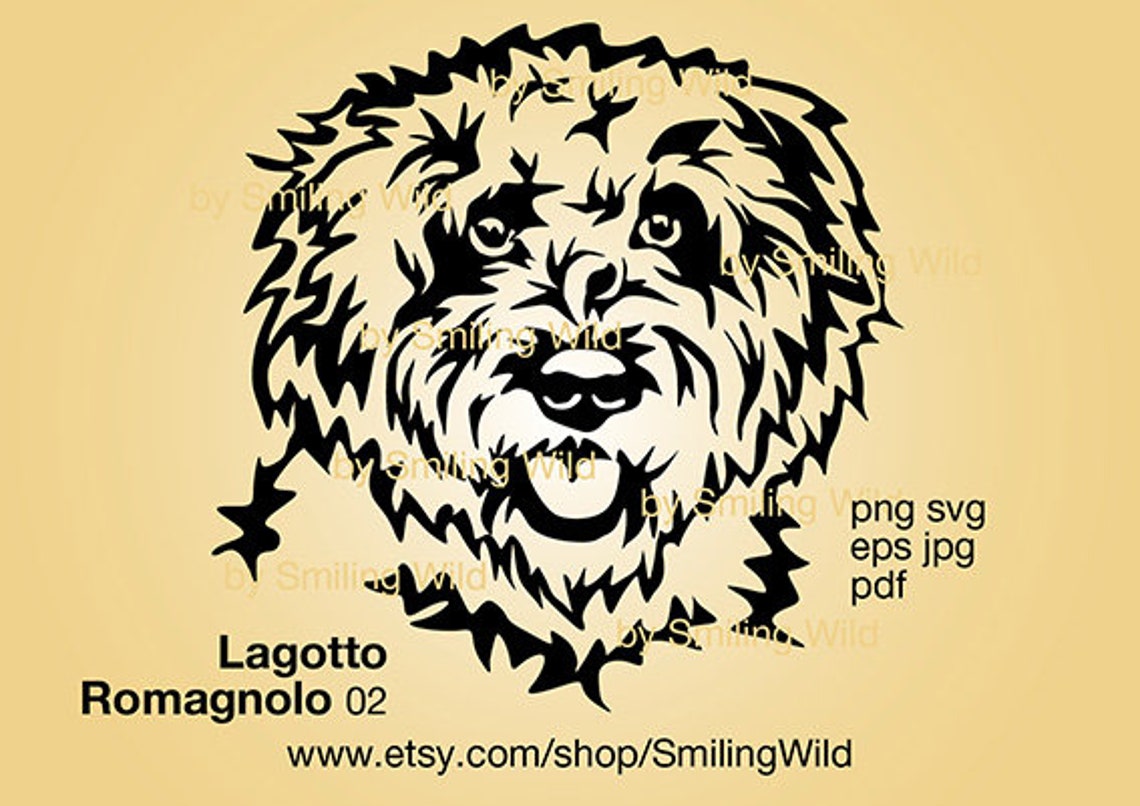 Lagotto Romagnolo Svg Portrait Clipart Printable Cut File - Etsy