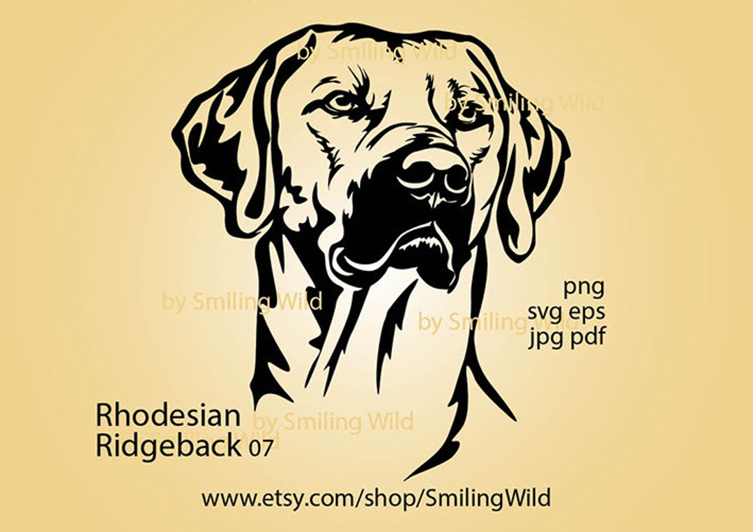 Rhodesian Redgeback Svg Head Cut File Cuttable Design Dog Face Clipart ...