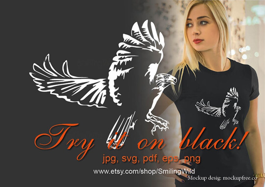 Flying Red Tailed Hawk Svg Vector Clip Art File, Bird of Prey Cuttable ...