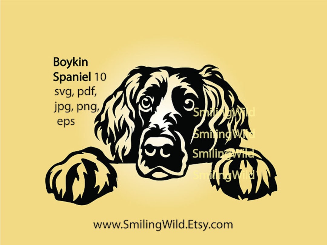 Boykin Spaniel Svg Head Vector Graphic Art Hunting Dog Logo - Etsy