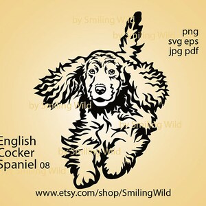 Running English Cocker Spaniel Svg Vector Graphic Art Dog Agility Cut ...