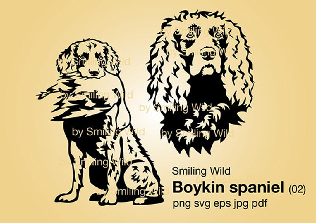 Boykin Spaniel (02) Svg Hynting Dog Art Svg Clipart Boykin Spaniel ...