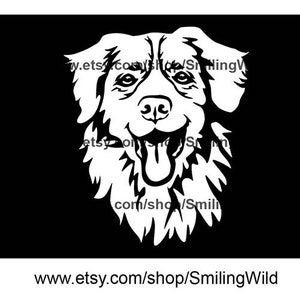 Toller Dog Svg Vector Graphic Laser Cut File White Print on Black ...