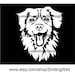 Toller Dog Svg Vector Graphic Laser Cut File White Print on Black ...