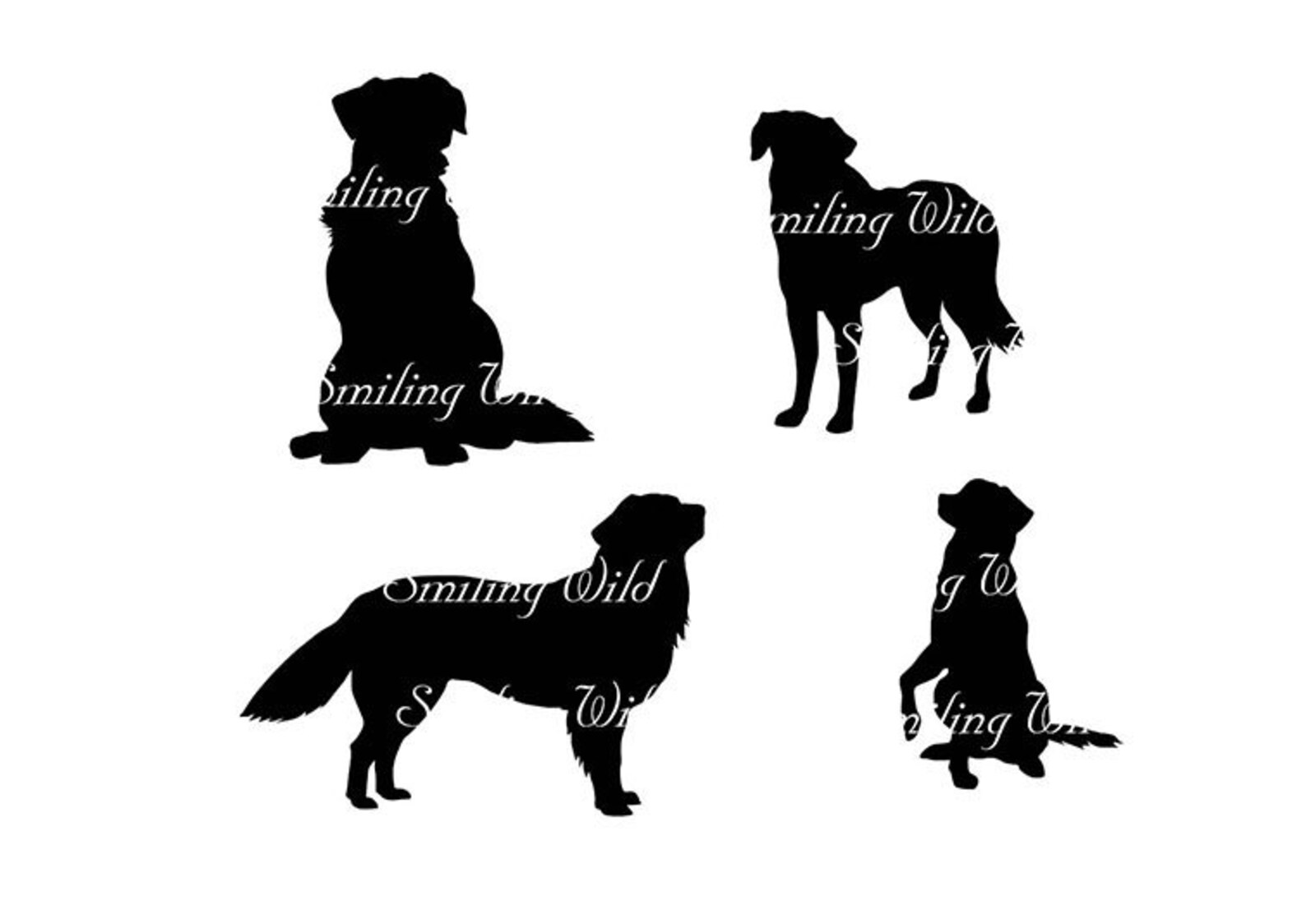 Toller Dog Silhouette Printable Svg Vector Graphic Nova Scotia Duck ...