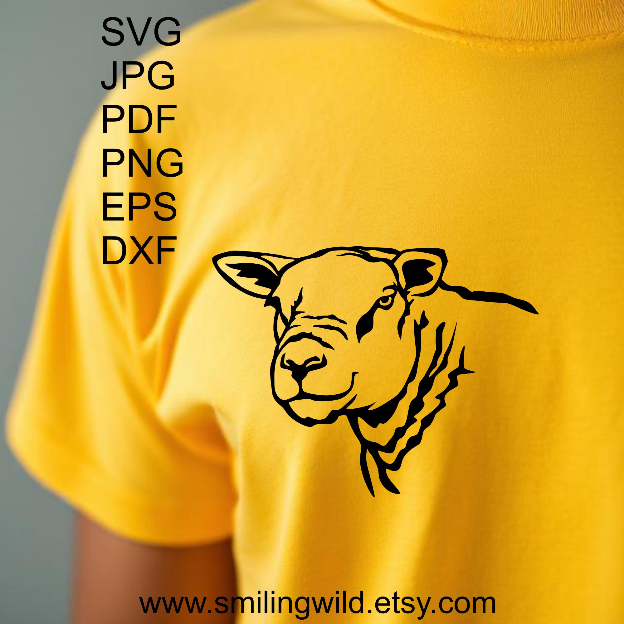 Texel Ram SVG PNG DXF Clipart Graphic: Realistic Sheep Vector Graphic ...