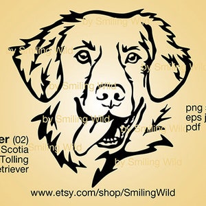 Toller Dog Portrait SVG, Clipart Cut File (digital Download) - Etsy