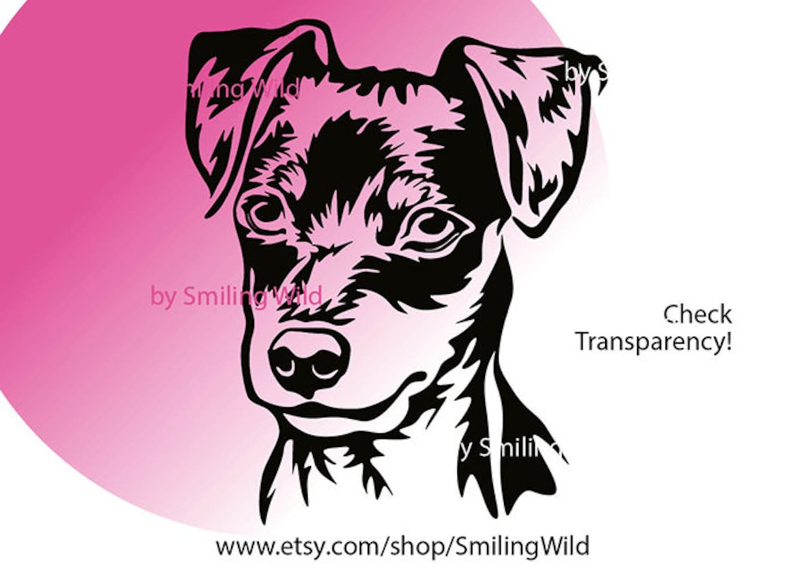 Miniature Pinscher Svg Vector Graphic /01/ Portrait Dog Head | Etsy