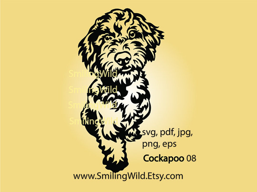 Cockapoo Svg Vecor Graphic Art Dog Image Cut File Cockapoo Clip Art ...