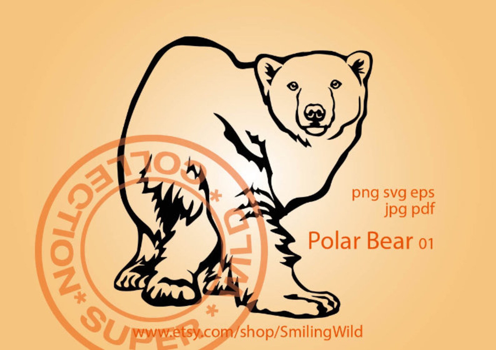 Polar Bear Svg Vector Graphic Clip Art Polar Bear Cuttable - Etsy