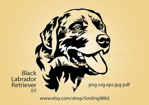 Black Lab Face Outline