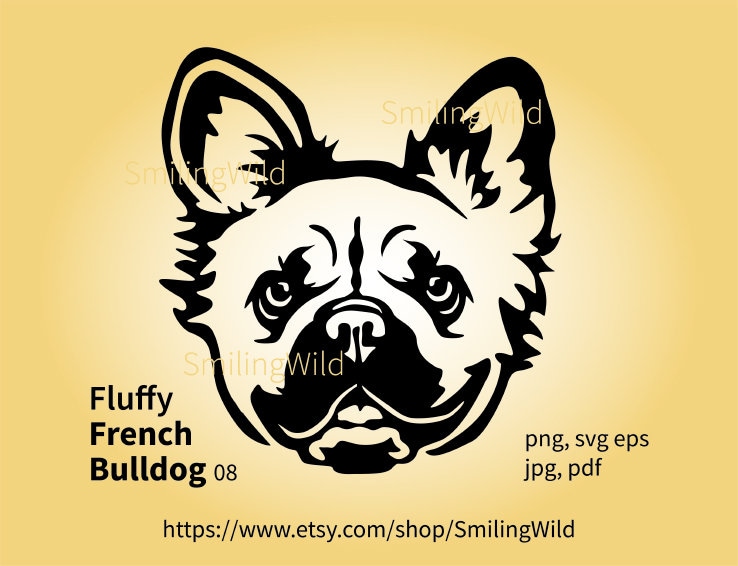 Pet Supplies Silhouette Cut File French Bulldog Icon SVG Vector Files ...