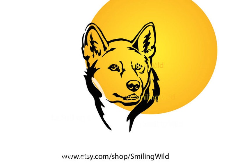 Dingo Face Svg Clip Art Australian Animal Cuttable Digital - Etsy
