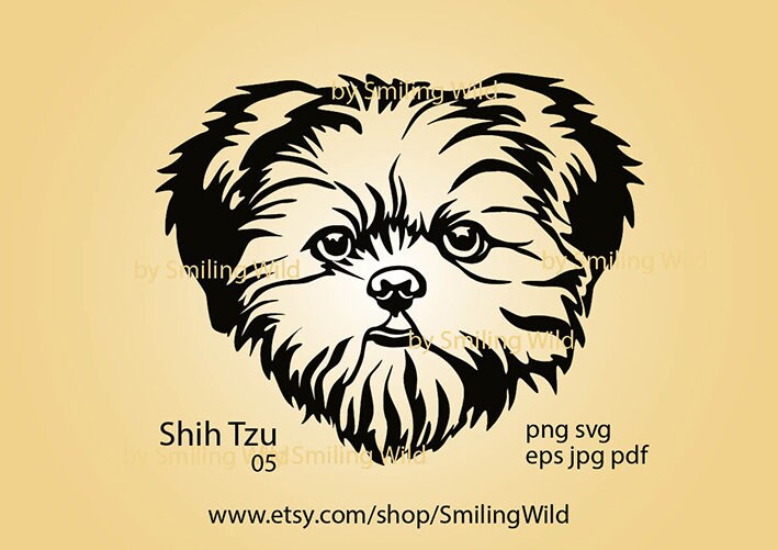 Shih Tzu Svg Cricut Design /5/ Shih Tzu Vector Graphic Art Dog - Etsy