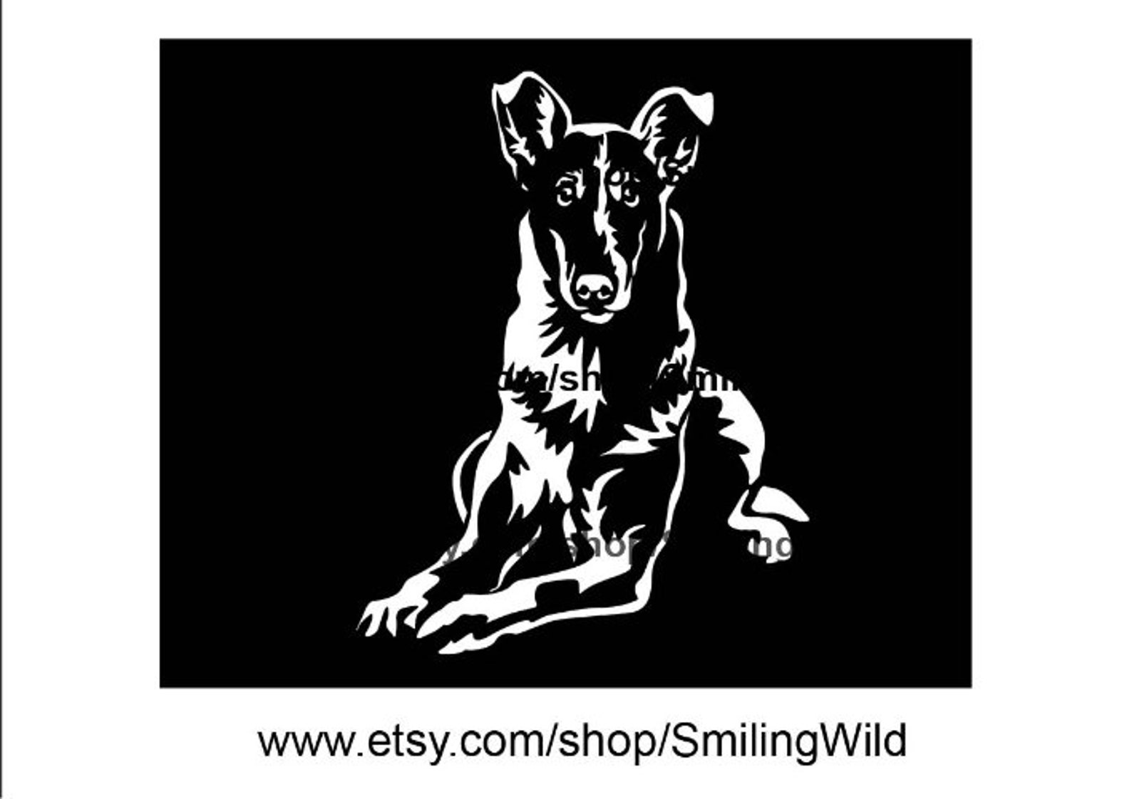 Smooth Collie SVG, Dog White Vector Art, Cuttable Design (digital ...