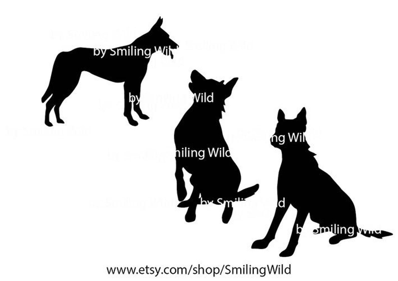 Dutch Shepherd Svg Silhouette Clipart Dog Vector Graphic Art | Etsy