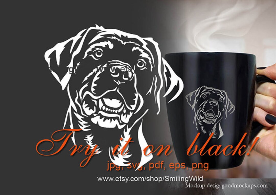Smiling Dog Svg Labrador Retriever Face Clipart Cuttable Cricut Digital ...