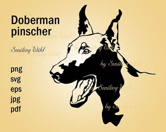 Doberman stencil | Etsy