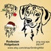 Rhodesian Ridgeback Svg Clipart Portrait Vector Grpahic Art Santa Claus ...