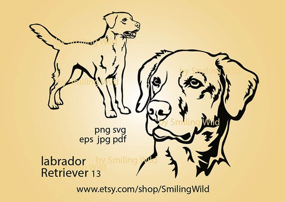 Labrador Retriever Svg Vector Graphic Art Cuttable Dog Digital | Etsy