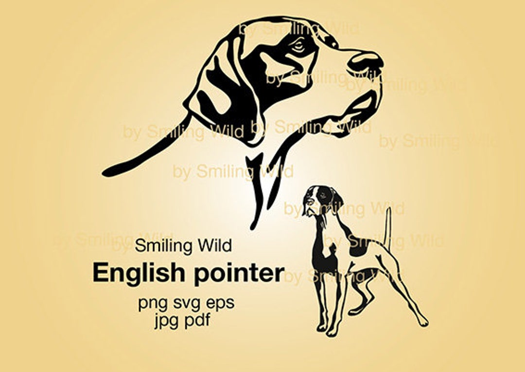 English Pointer Svg Dog Clipart Cut File Vector Graphic Art Artwork ...