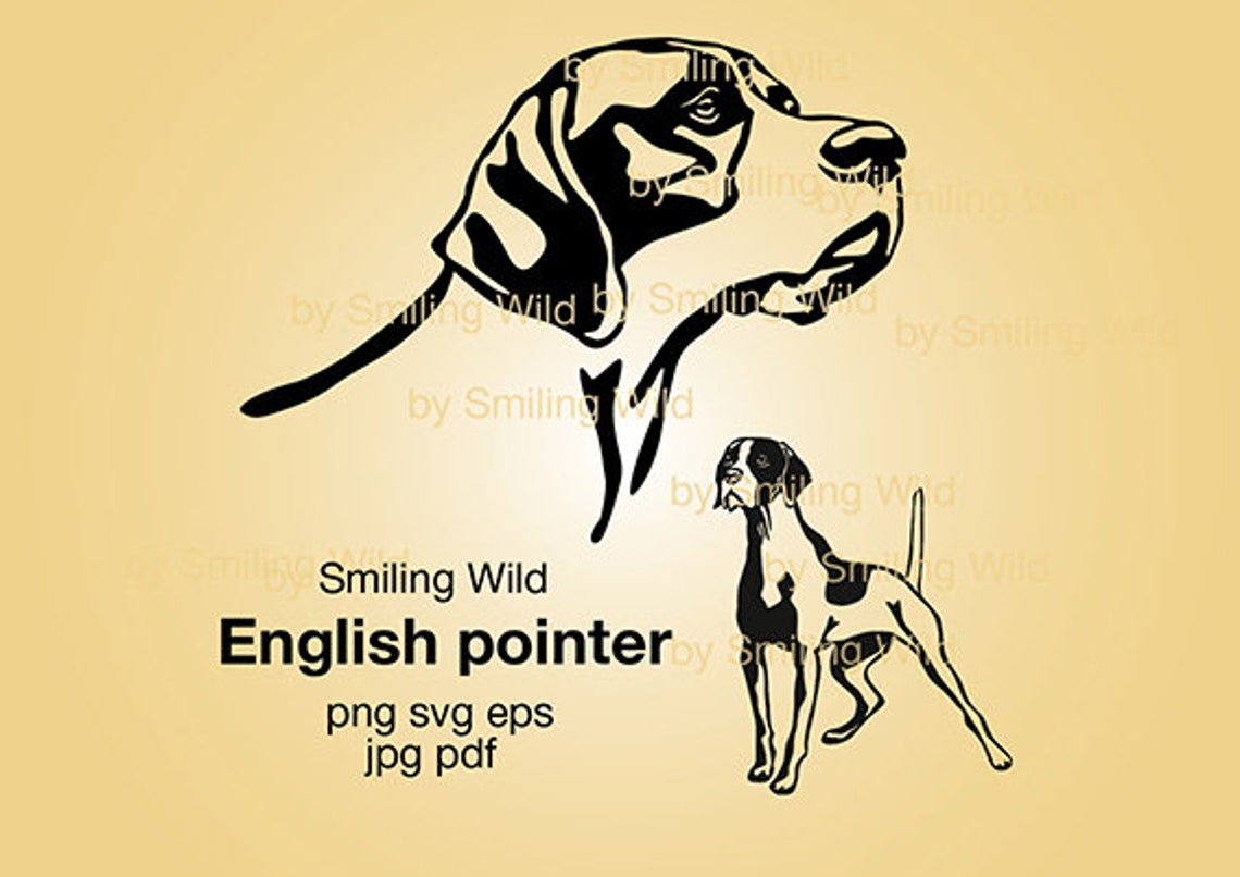 English Pointer Svg Dog Clipart Cut File Vector Graphic Art - Etsy