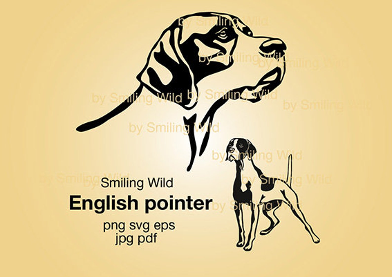English Pointer Svg Dog Clipart Cut File Vector Graphic Art - Etsy