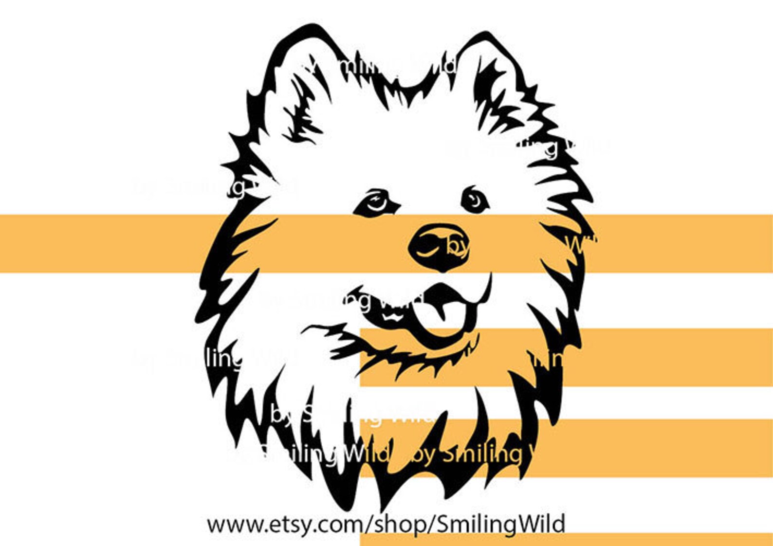 Samoyed Svg Portrait Dog Head Logo Vector Graphic Art Samoyed - Etsy