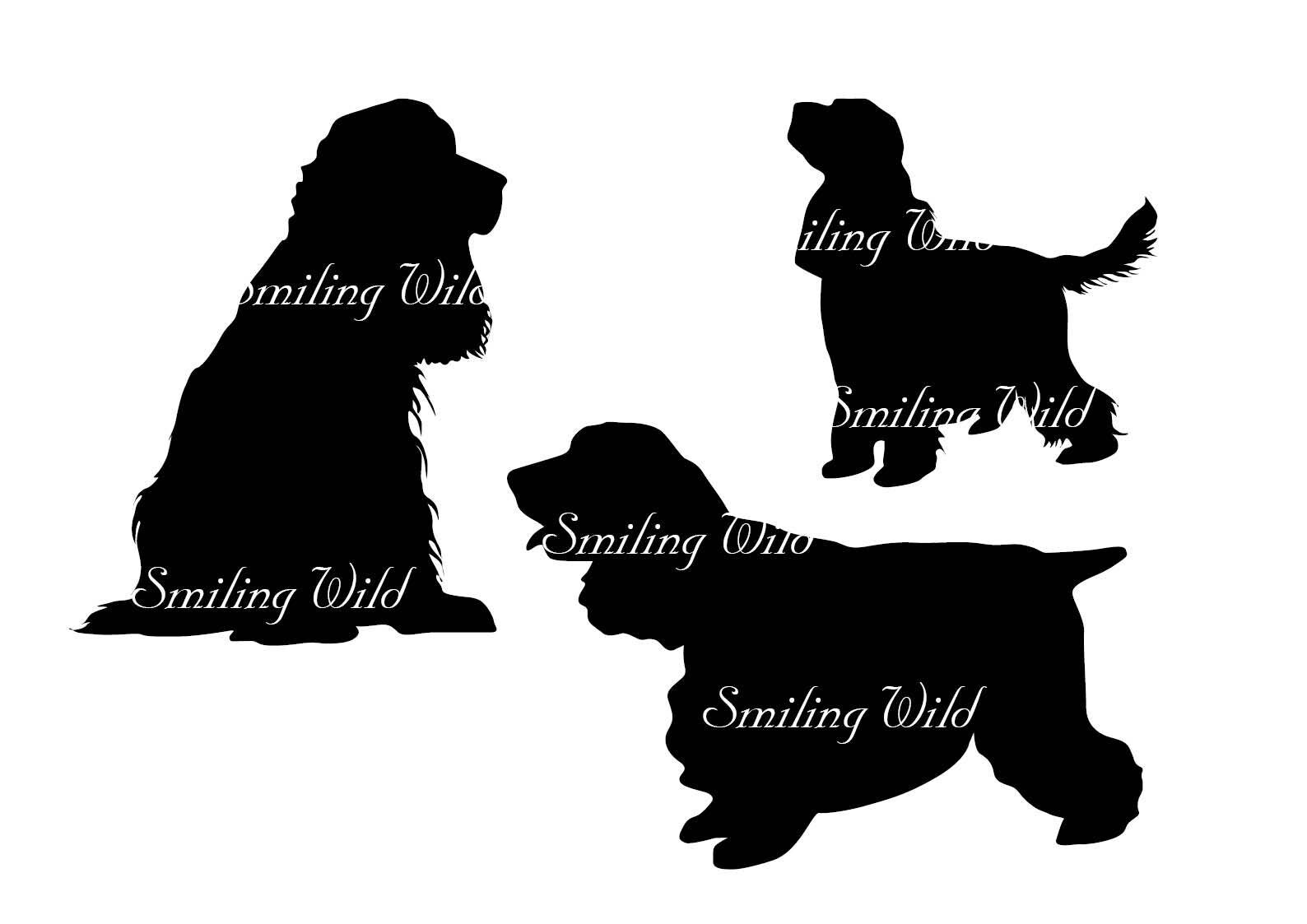 English Cocker Spaniel Svg Silhouette Cut Out Cockerspaniel - Etsy