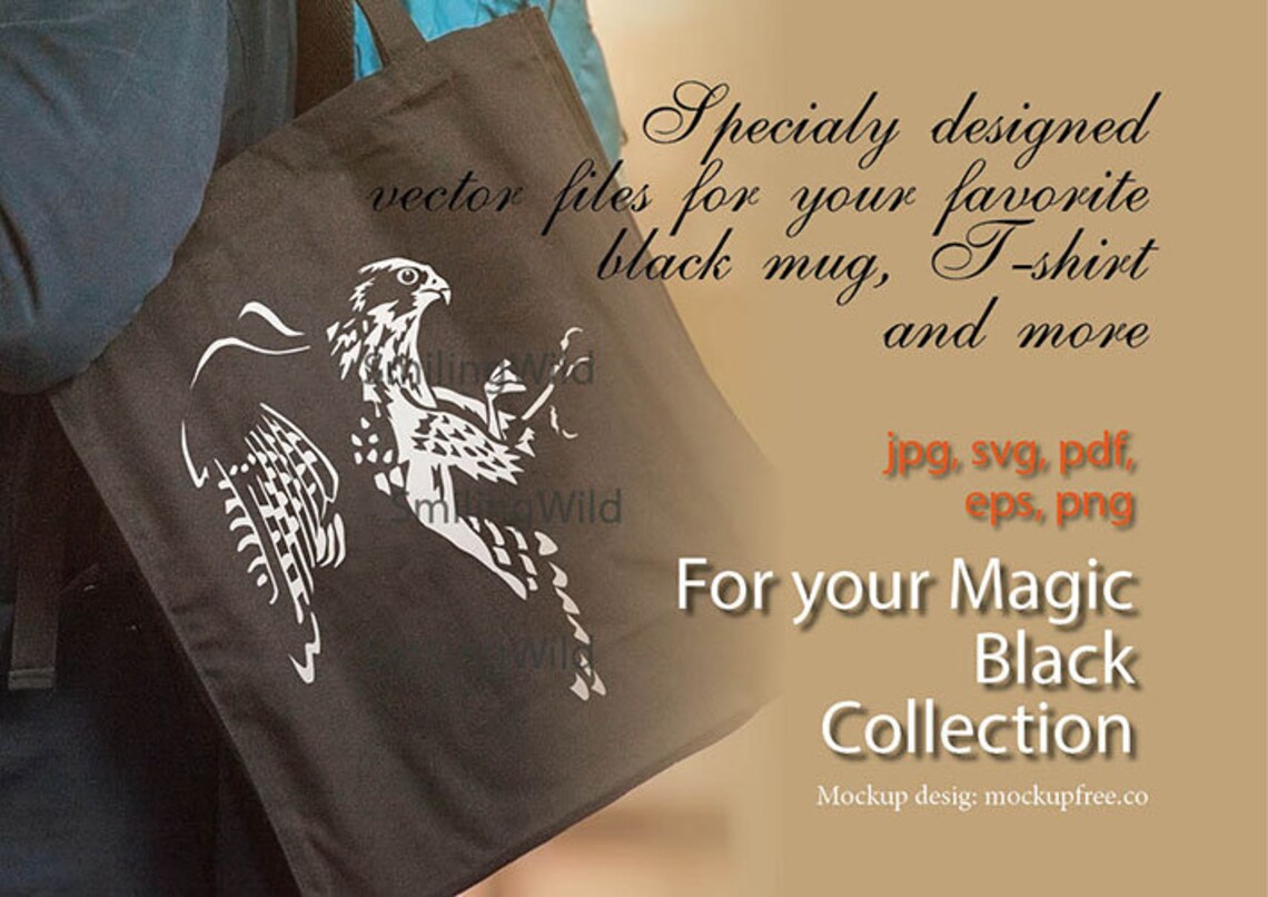 Merlin Svg Clipart Flying Bird Falcon Vector Graphic Art White | Etsy